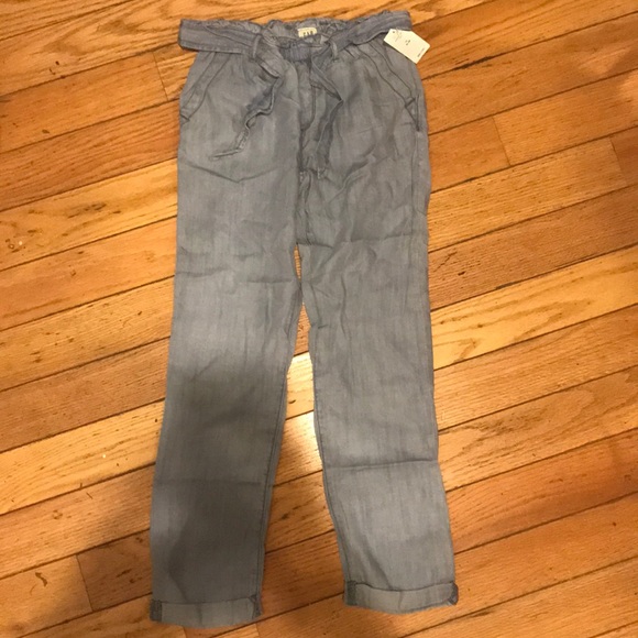 GAP | Bottoms | Gap Kids Chambray Pants 2 Slim Nwt | Poshmark